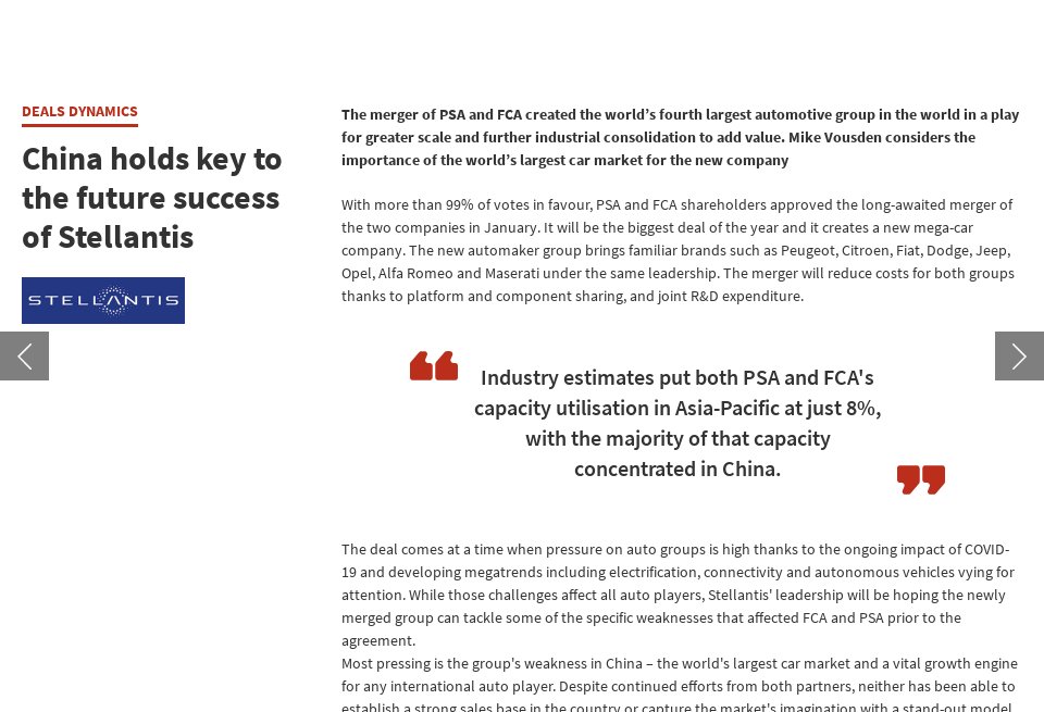 Deals dynamics - just-auto magazine | Issue 9 | March 2021