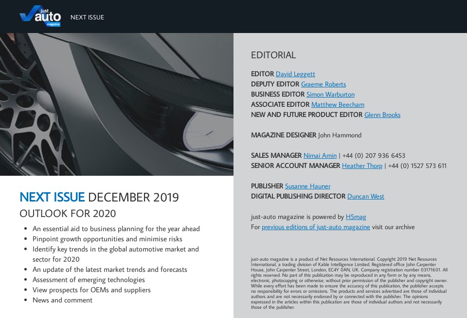 just-auto membership - just-auto magazine | Issue 3 | September 2019