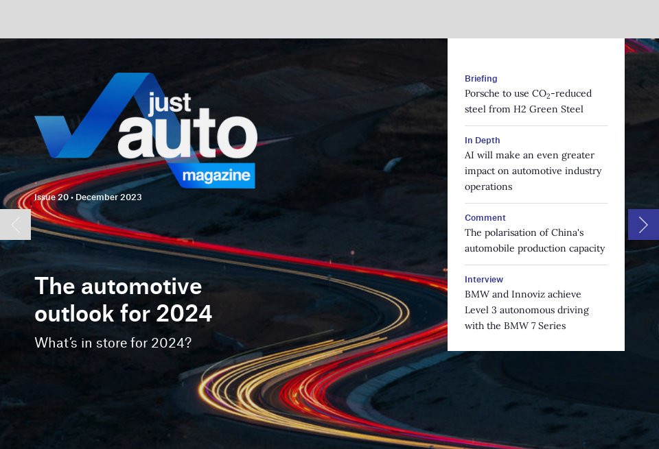 Home | The automotive outlook for 2024 - Just Auto magazine | Issue 20 ...
