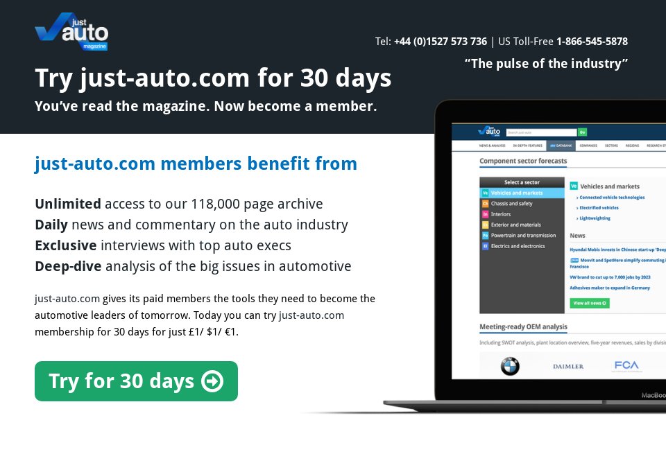 just-auto membership - just-auto magazine | Issue 2 | June 2019