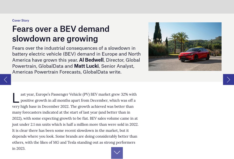 Fears over a BEV demand slowdown are growing - Just Auto magazine ...