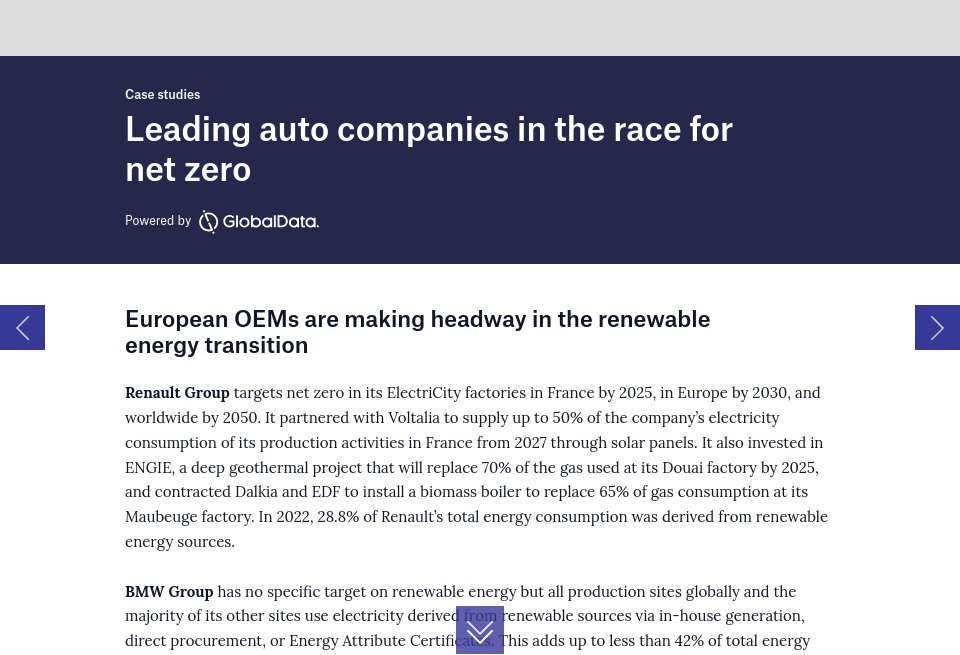 Leading auto companies in the race for net zero - Just Auto magazine | Issue 21 | June 2024